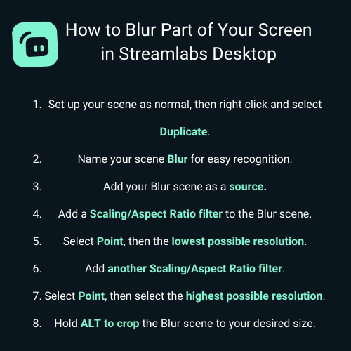 How To Blur Part Of Your Screen In Streamlabs Desktop Streamlabs